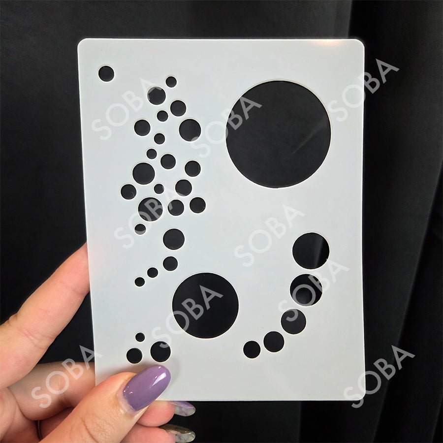 Airbrush stencil - QEZ Circles - ShowOffs Body Art – ProAiir / ShowOffs ...
