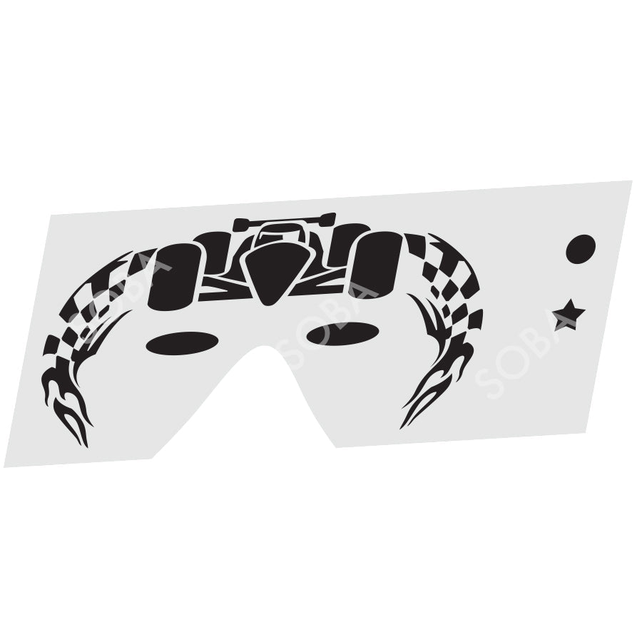 Airbrush Face Paint Stencil-Racecar-ShowOffs Body Art – ProAiir ...