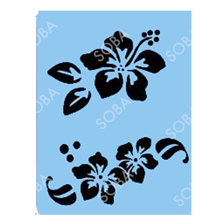 Hibiscus Stencil