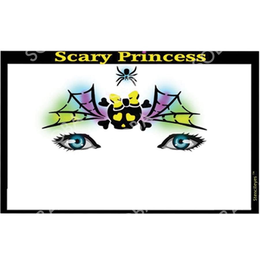 Airbrush Face Paint Stencil-Scary Princess-ShowOffs Body Art – SOBA ...