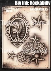 Realistic Tattoo Pro Stencil - Rockabilly -ShowOffs Body Art – ProAiir ...