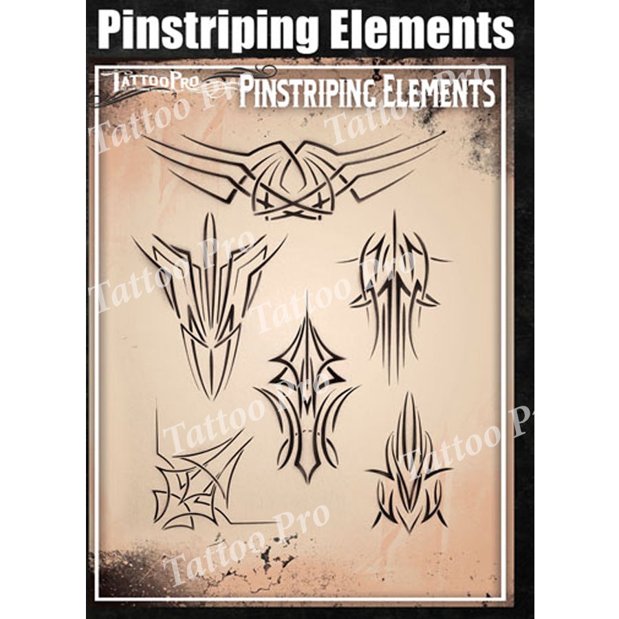 Realistic Tattoo Pro Stencil - Pinstripe - ShowOffs Body Art – ProAiir ...
